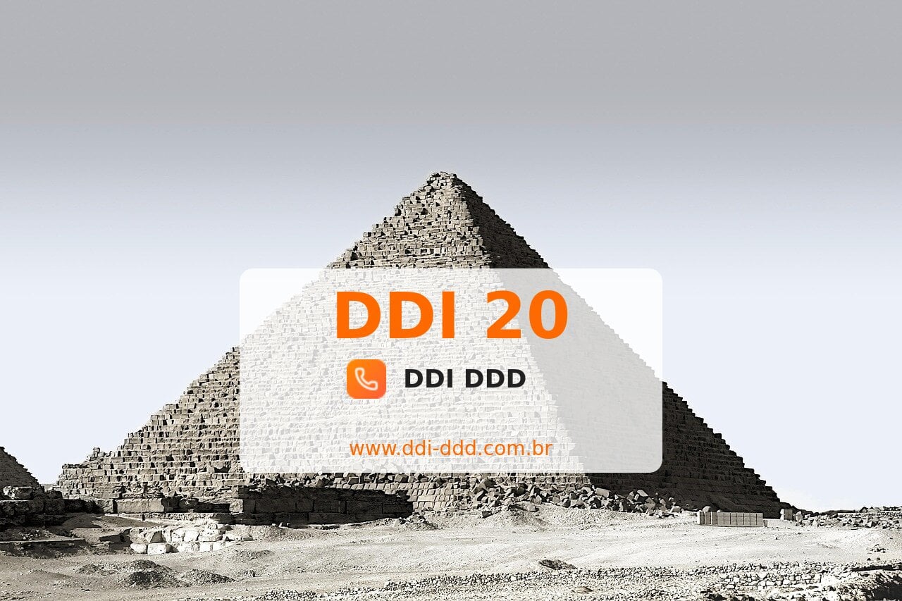 DDI 20: De qual país é este código?