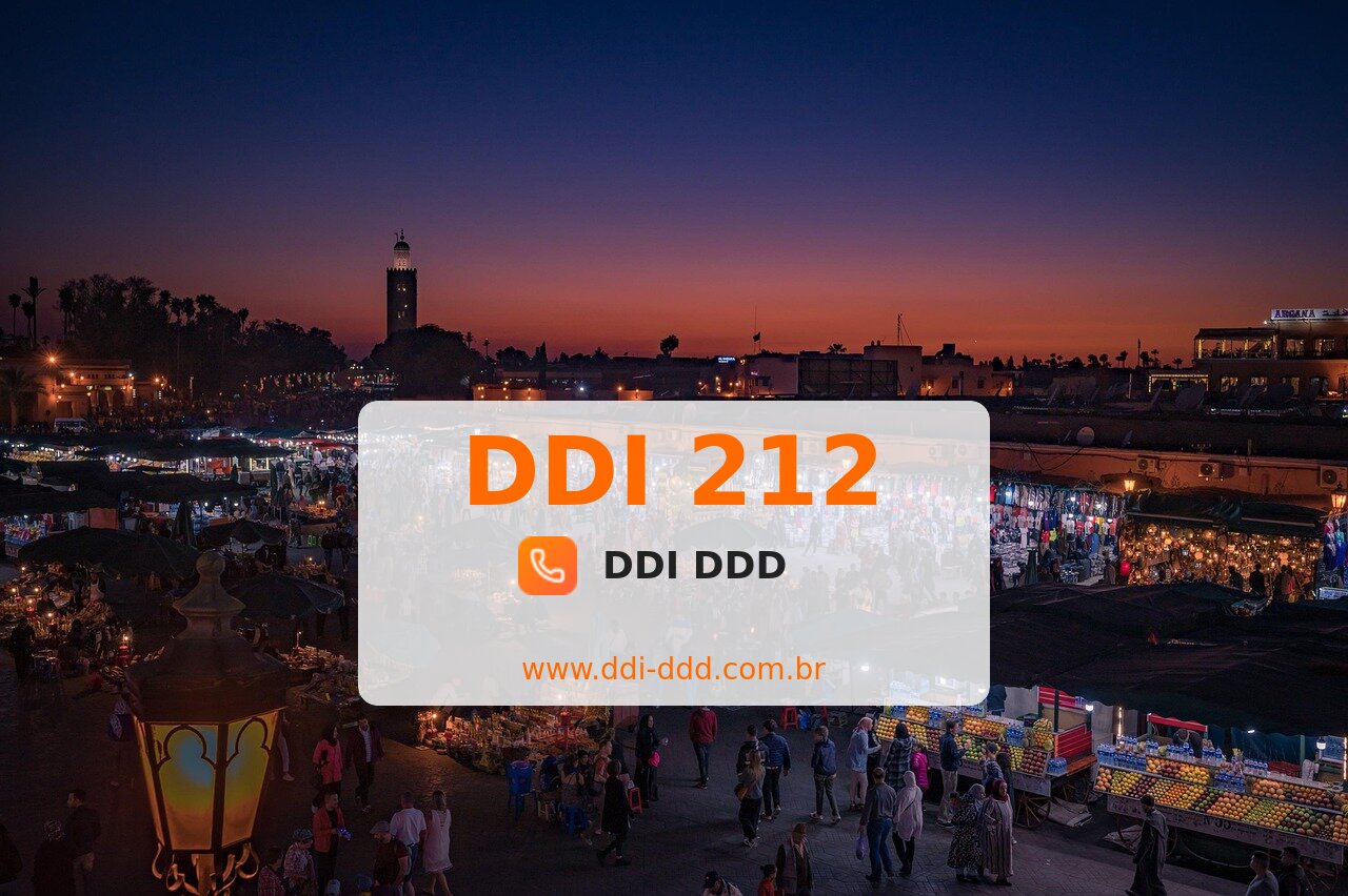 DDI 212: De qual país é este código?