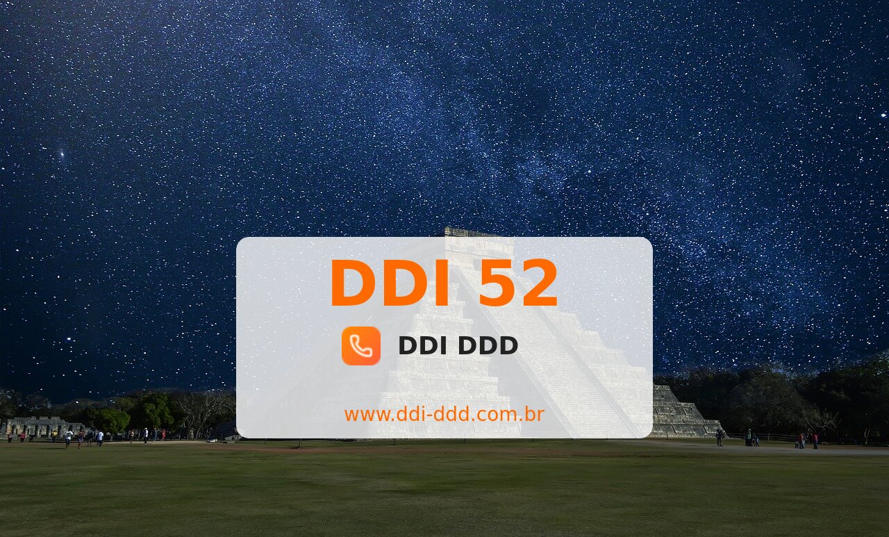 DDI 52: De qual país é este código?